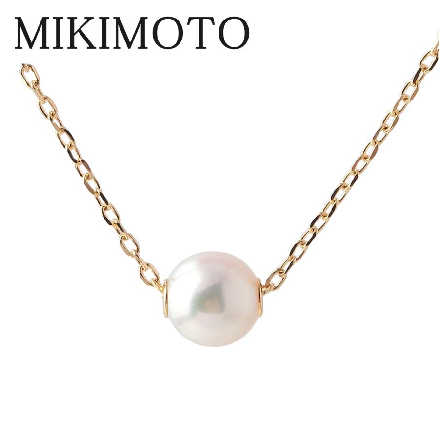 MIKIMOTO（ミキモト） 現行モデル パール ネックレス アコヤパール7.1mm 43cm K18YG PP-20078BK型 新品仕上げ ...