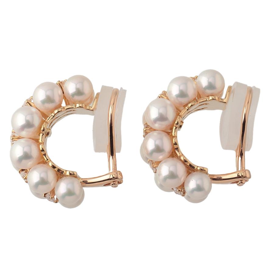 MIKIMOTO ミキモト パール ダイヤ イヤリング アコヤパール4.5mm MIKIMOTO ミキモト パール ダイヤ イヤリング アコヤパール4.5mm