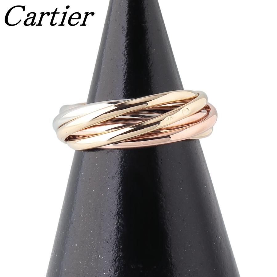 Cartier カルティエ トリニティ リング スリーカラー 7連 #48 750WG/YG/PG 新品仕上げ済 Cartier【20987 ...