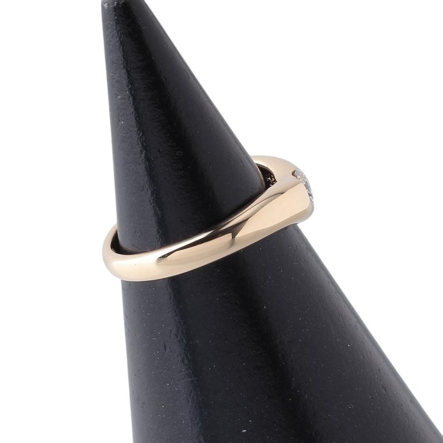 TIFFANY&Co. ティファニー ダイヤ リング カーブド 1PD 9号 750YG 新品仕上げ済 TIFFANY【21455 ...