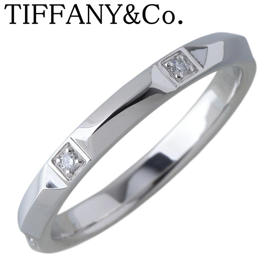 TIFFANY&Co. ティファニー ダイヤ リング トゥルー バンド 現行モデル 6PD 15号 Pt950 TIFFANY【21552 ...