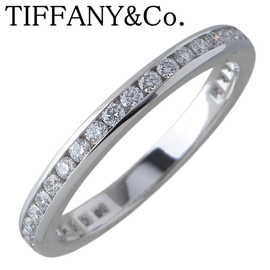 TIFFANY&Co. ティファニー チャネル フルエタニティ ダイヤ リング 10号〜10.5号 幅2.3mm PT950 フルサークル 箱 ...