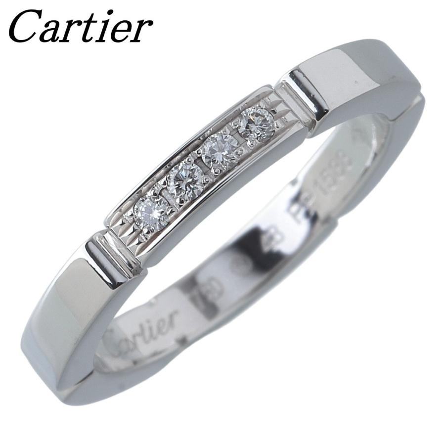 Cartier カルティエ ダイヤ リング マイヨンパンテール 4PD #48 750WG 新品仕上げ済 Cartier【21956 ...