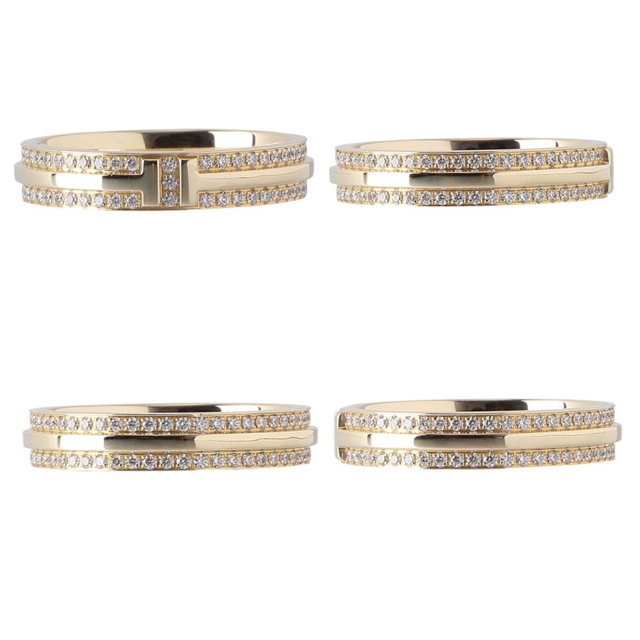 TIFFANY&Co.（ティファニー） ダイヤ リング T TWO ナロー 17.5号 AU750YG 箱 新品仕上げ済 TIFFANY ...