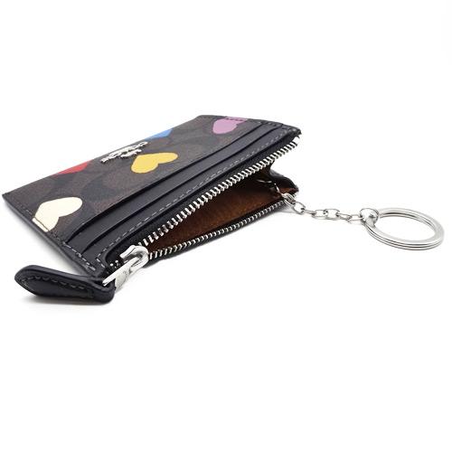 COACH（コーチ） 財布 コインケース 新作 新品 コイン パスケース シグネチャー ハートプリント CP-466 SVN2R【 コーチ箱 ...