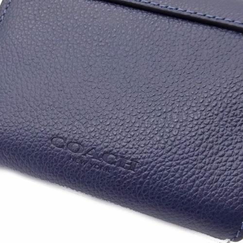COACH（コーチ） 財布 新作 新品 コインケース カードケース レザー CR-793 QBHP ネイビー【コーチ箱 ショップ袋付き ギフト ...