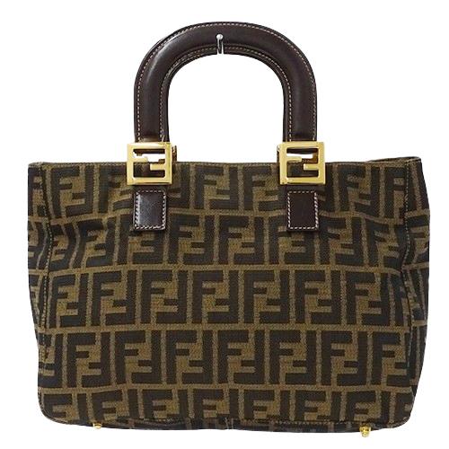 フェンディ FENDI バッグ レディース ブランド ハンドバッグ ズッカ キャンバス ブラウン カーキ 26329 おしゃれ ...