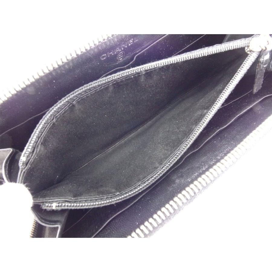 【X'masセール★30%OFF】シャネル CHANEL 長財布ニュートラベルライン シルバー レディース 中古 CHANEL（シャネル） 【年末ラストセール☆30%OFF】シャネル 長財布