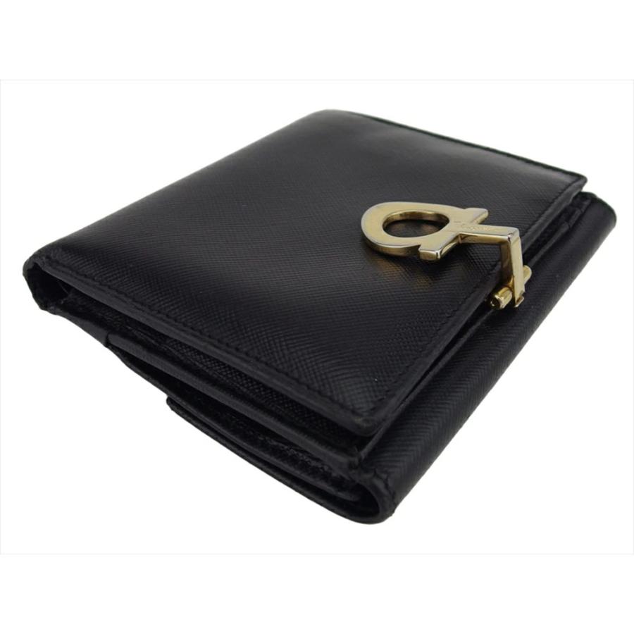 【X'masセール★30%OFF】サルヴァトーレフェラガモ Salvatore Ferragamo 二つ折り財布 ブラウン×ゴールド レディース 中古 ウィンターSALE☆30%OFFクーポン】サルヴァトーレフェラガモ Salvatore