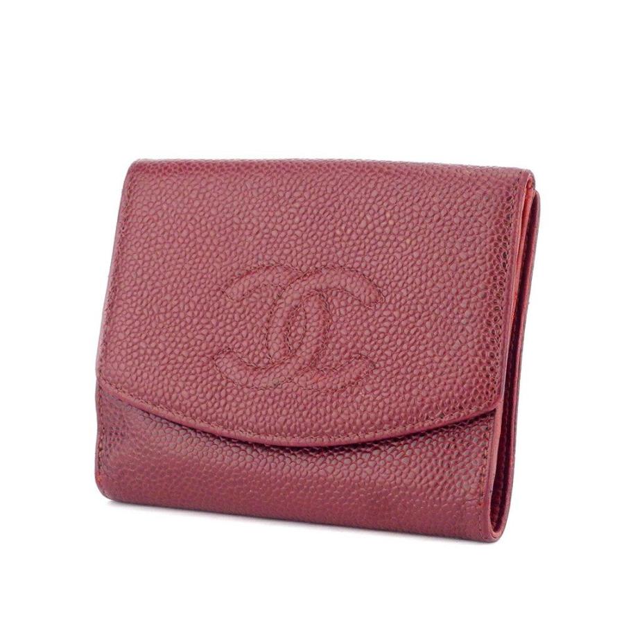 【X'masセール★30%OFF】シャネル CHANEL 二つ折り財布ココマーク オールドシャネル レッド レディース 中古 CHANEL（シャネル） 【年末ラストセール☆30%OFFクーポン】シャネル 二