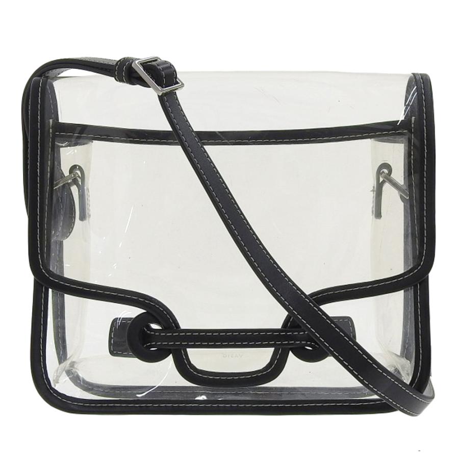 美品 ヴァジック VASIC 2019年商品 CITY シティ クリアー PVC レザー パイピング ショルダー バッグ 斜め掛け 黒 ポーチ レディース メンズ : WithTrading ...
