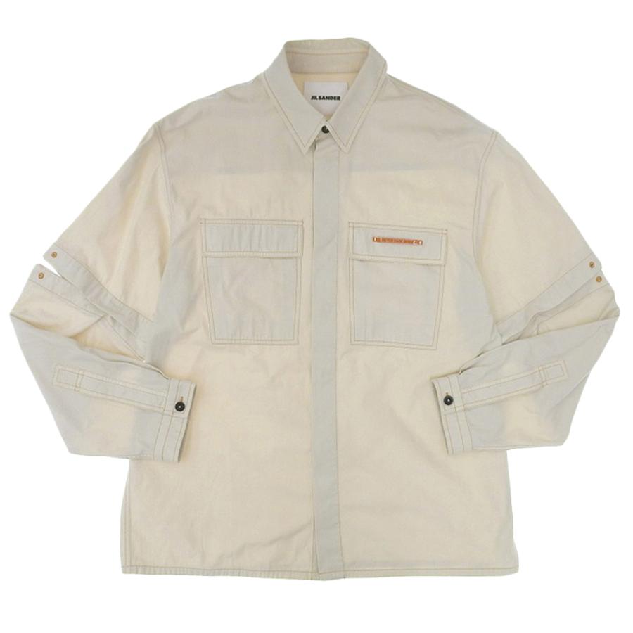 JIL SANDER 美品 ジルサンダー 21SS 2021年商品 メタルタグ NEVER FADE AWAY コットン ナイロンオーバーサイズ ワーク ジャケット 50 M-L メンズ ...