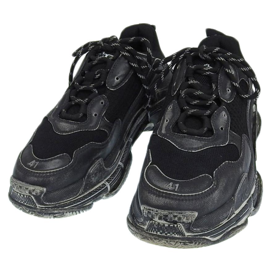 BALENCIAGA 超美品 バレンシアガ 2021年 Triple S Faded Black トリプルS フェードブラック スニーカー ...