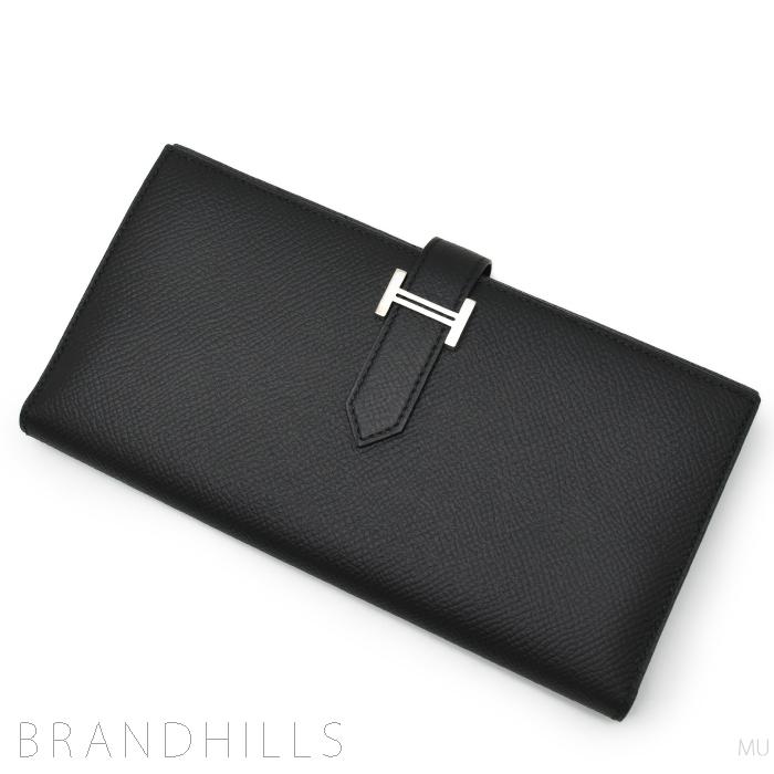 エルメス(HERMES)エルメス ベアンデュプリ ブラック 三つ折り長 エルメス(HERMES)エルメス ベアンデュプリ ブラック 三つ折り長