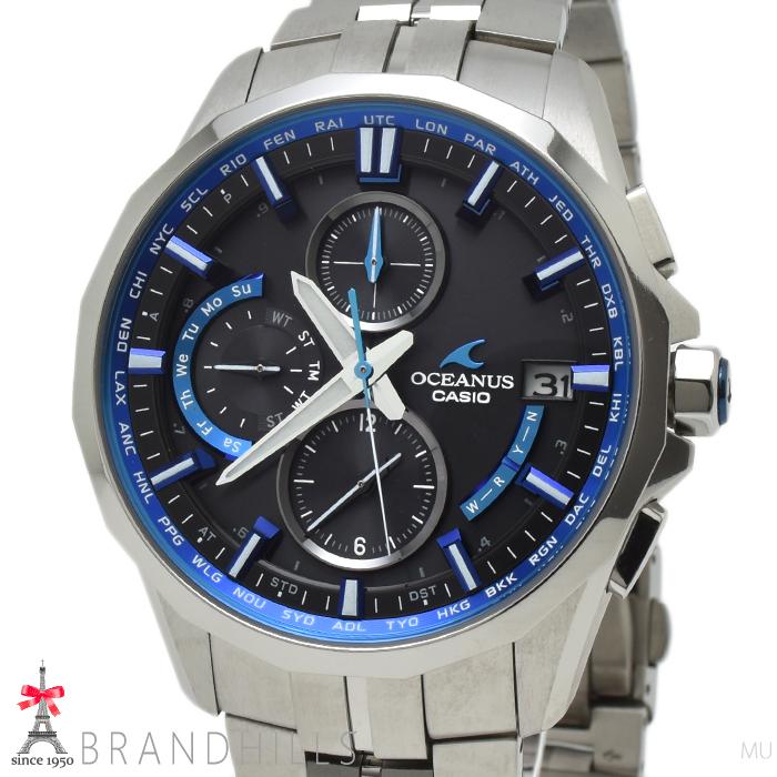 CASIO（カシオ） 腕時計 メンズ オシアナス マンタ ソーラー電波 チタン ブラック文字盤 OCW-S3000-1AJF CASIO 極美 ...