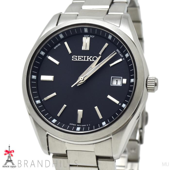 SEIKO（セイコー） 腕時計 メンズ セレクション ソーラー電波 SS ブラック文字盤 SBTM323 SEIKO 美品 : ブランドヒルズ ...