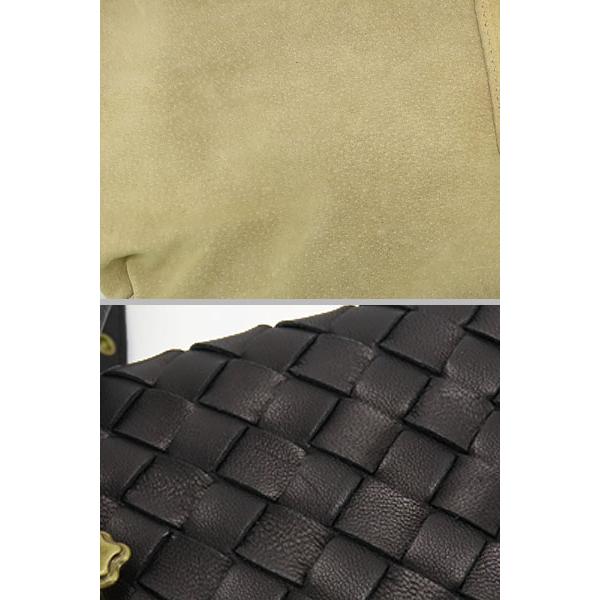 BOTTEGA VENETA 超美品 ボッテガ ヴェネタ イントレチャート ハンドバック ショルダートートバッグ ブラック ラムレザー ...