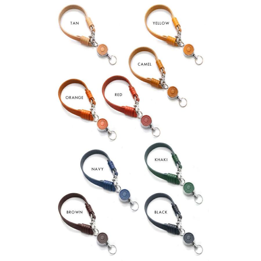 【追跡可能メール便(送料無料)】クロスロード CROSS ROADS キーホルダー ストラップ リール キーリング 栃木レザー 本革 牛革 ...