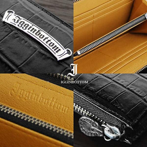 長財布 L字ファスナー Igginbottom イギンボトム ブラック 黒 クロコ型押し 牛革 牛皮 レザー 本革 本皮 メンズ レディース 送料無料 IG-3003 : 財布・小物専門店 ...