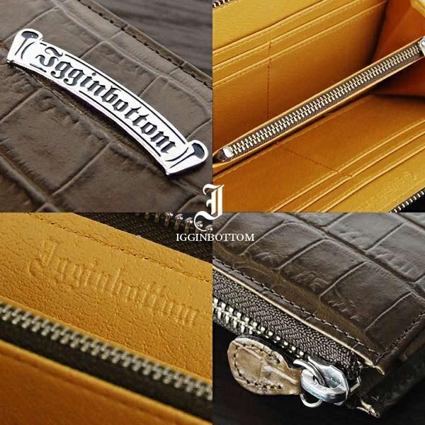 長財布 L字ファスナー Igginbottom イギンボトム ブラウン 茶 クロコ型押し 牛革 牛皮 レザー 本革 本皮 メンズ レディース 送料無料 IG-3003 : ig-3003-br ...