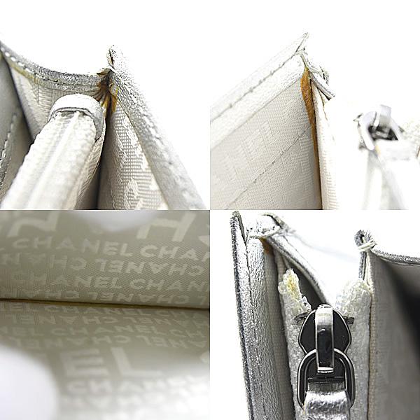 【BIGお買い物ラリー★30%OFFセール中】シャネル CHANEL 長財布アイコンシリーズ オールドシャネル ゴールド ホワイト 白 シルバー レディース 中古 アイコン シャネル 財布 レディース アイコンライン 2つ折り長財布