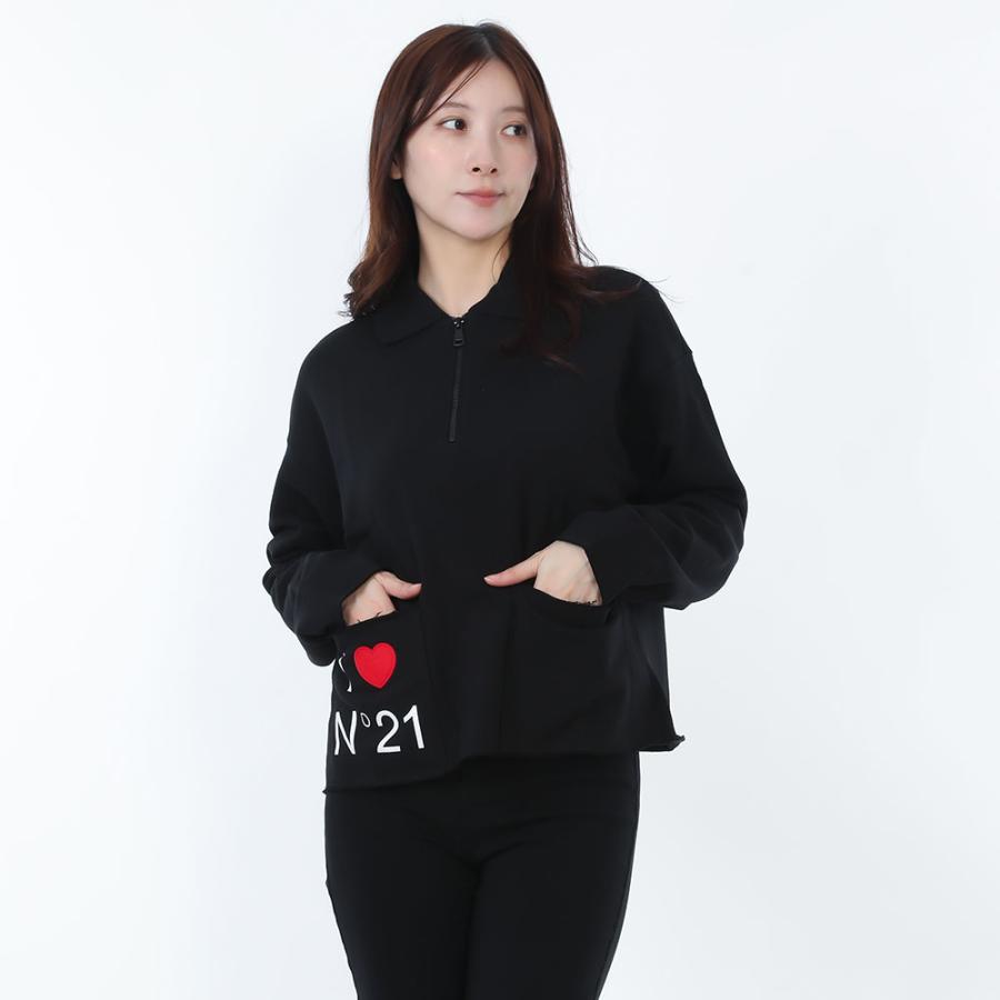 全品500円OFFクーポン☆31日まで☆ N21 Kids ヌメロヴェントゥーノ キッズ N2105Q N0216 0N900 ハーフジップ スウェット 大人もOK : ブランドショップ リ ...