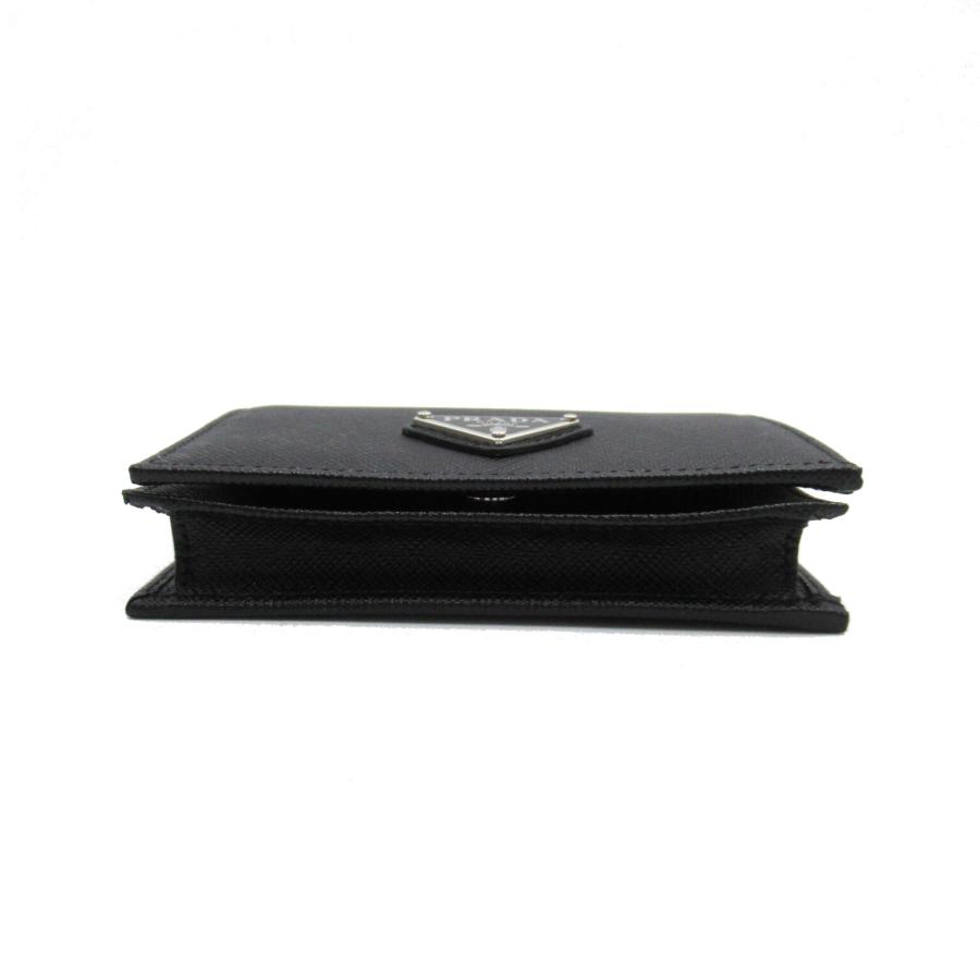PRADA プラダ 二つ折り財布 PORTAF.VERTI.PICCOLO ブラック系 PRADA プラダ 二つ折り財布 PORTAF.VERTI.PICCOLO ブラック系