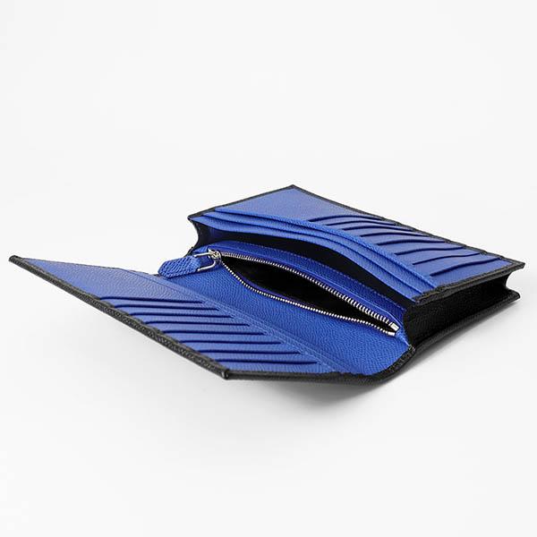 BVLGARI 《P6倍_9日10:59迄》ブルガリ 長財布 メンズ ブルガリ・ブルガリ マン レザー ブラック ブルー 288256 BLK ...