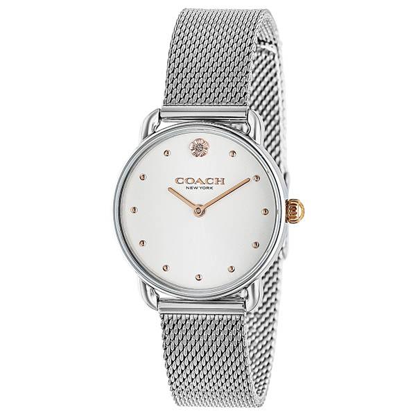 COACH 《最大16%還元》コーチ 腕時計 レディース ELLIOT エリオット ロゴ 28mm シルバー 14504221 ...