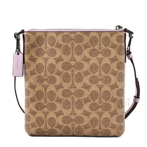 COACH コーチ レディース ショルダーバッグ キット メッセンジャー クロスボディ ベージュ ライトパープル 41321 V5PUJ ...