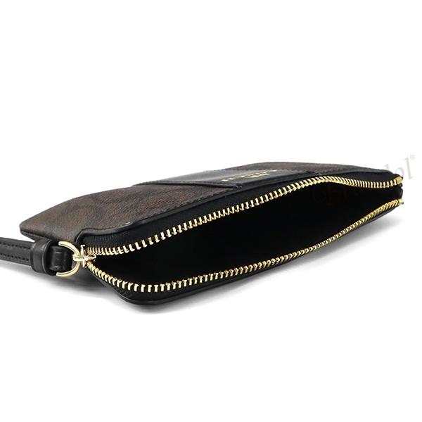 COACH コーチ レディース ポーチ シグネチャー リストレット ブラウン ブラック F58035 IMAA8 [取寄品 ...