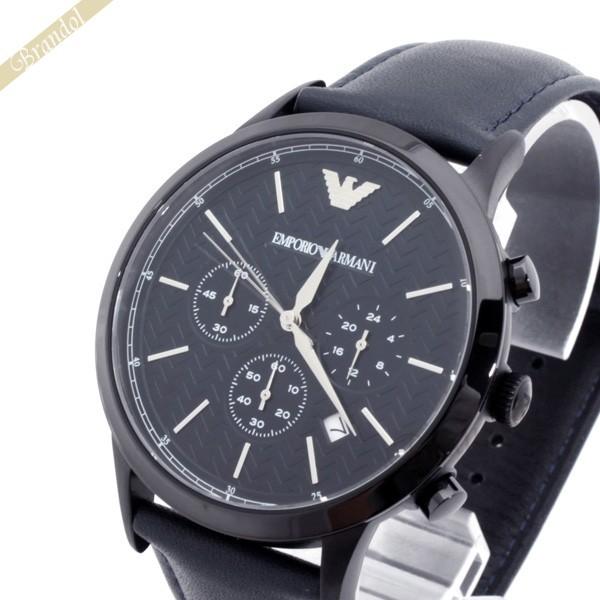 EMPORIO ARMANI エンポリオアルマーニ メンズ 腕時計 Renato クロノグラフ 43mm ネイビー AR2481 ...