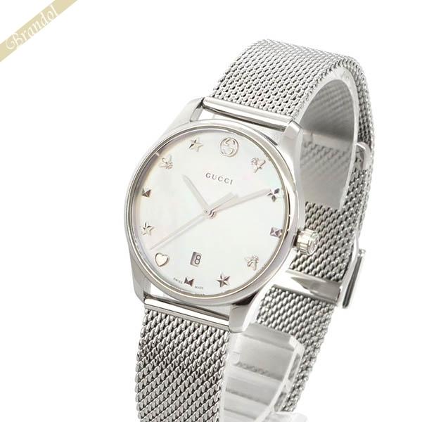 GUCCI グッチ 腕時計 レディース Gタイムレス G-Timeless 29mm ホワイトシェル シルバー YA126583【P5倍_21 ...