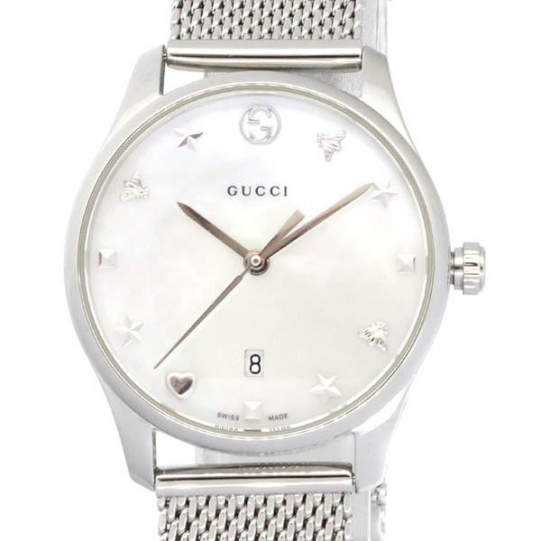 GUCCI グッチ 腕時計 レディース Gタイムレス G-Timeless 29mm ホワイトシェル シルバー YA126583【P5倍_21 ...