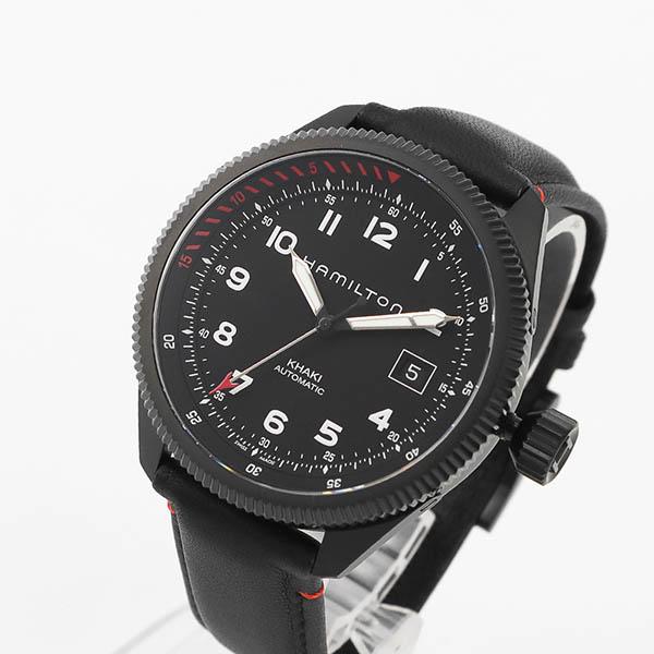 HAMILTON（ハミルトン） 腕時計 メンズ カーキ アビエーション テイクオフ 42mm 自動巻き ブラック H76695733 ...
