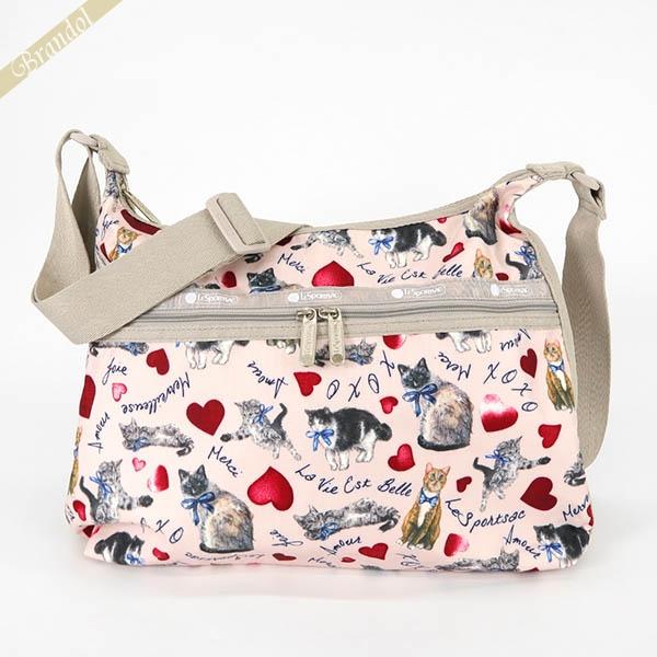 LeSportsac レスポートサック ショルダーバッグ レディース LARGE HOBO キャット柄 猫 ライトピンク ベージュ 3710 E479 : Brandol Style - 通販 ...