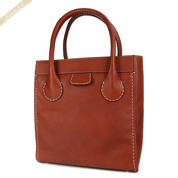 Chloe クロエ レディース トートバッグ EDITH エディス 縦型トート ブラウン CHC22US445F43 27S ...