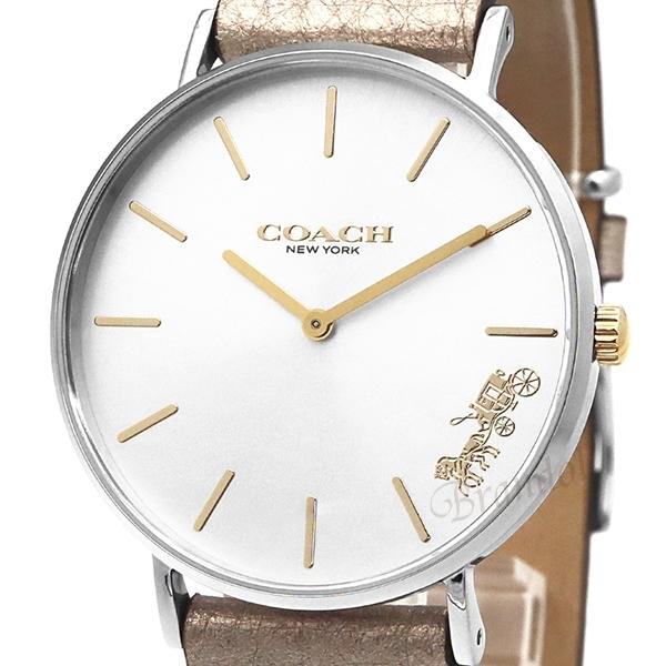 COACH コーチ 腕時計 レディース Perry ペリー 馬車モチーフ 36mm シルバー ライトゴールド 14503157【クーポン配布中 ...
