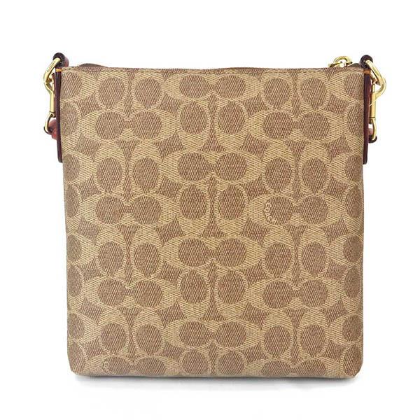 COACH コーチ ショルダーバッグ レディース シグネチャー ストライプ ベージュ×ライトブラウン 41321 B4NQ4 ...