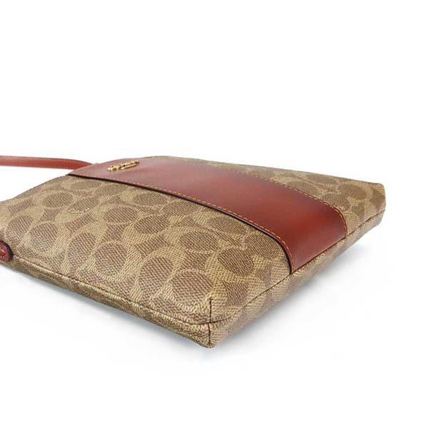 COACH コーチ ショルダーバッグ レディース シグネチャー ストライプ ベージュ×ライトブラウン 41321 B4NQ4 ...