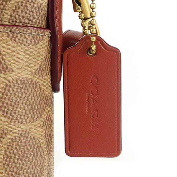 COACH コーチ ショルダーバッグ レディース シグネチャー ストライプ ベージュ×ライトブラウン 41321 B4NQ4 ...