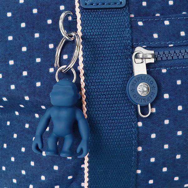 kipling 《クーポン配布中》キプリング ショルダーバッグ Kipling ART MINI アートミニ ドット柄 2way ミニボストンバッグ ネイビー×ピンク KI5656SH5 ...