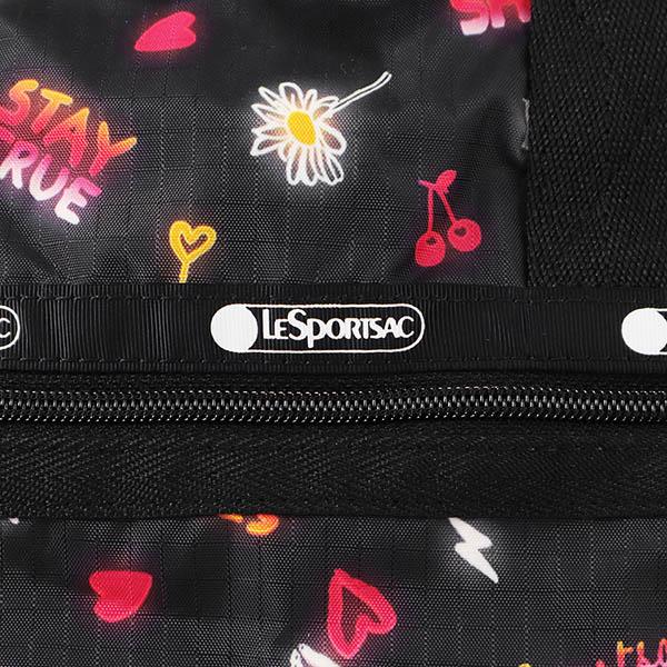 《P8倍_4日11:59迄》レスポートサック トートバッグ LeSportsac SMALL N/S TOTE 縦型 2wayショルダーバッグ ネオン風 キュート柄 ブラック系 3538 ...