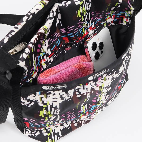 LeSportsac レスポートサック ショルダーバッグ SMALL HOBO スモール ホーボー チェック柄風 ブラック系マルチカラー ...