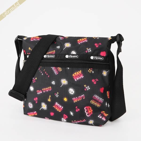LeSportsac レスポートサック ショルダーバッグ SMALL HOBO スモール ホーボー ネオン風 キュート柄 ブラック系 3709 E481【クーポン_配布中】 : Brandol ...