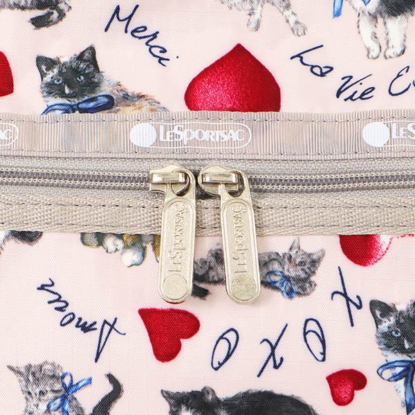 LeSportsac レスポートサック ショルダーバッグ LARGE HOBO キャット柄 ライトピンク×ベージュ レディース 3710 ...