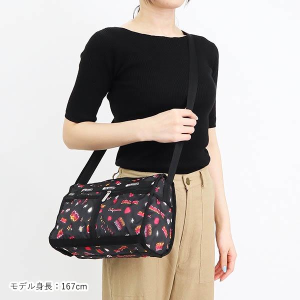 LeSportsac レスポートサック ショルダーバッグ DELUXE SHOULDER SATCHEL ネオン風 キュート柄 ブラック系 7519 E481 : Brandol - 通販 ...
