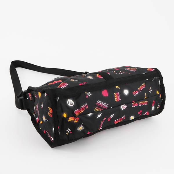 LeSportsac レスポートサック ショルダーバッグ DELUXE SHOULDER SATCHEL ネオン風 キュート柄 ブラック系 7519 E481 : Brandol - 通販 ...