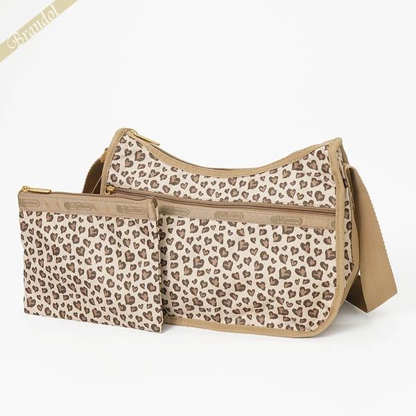 LeSportsac レスポートサック ショルダーバッグ CLASSIC HOBO クラシックホーボー ヒョウ柄 ベージュ系 7520 ...