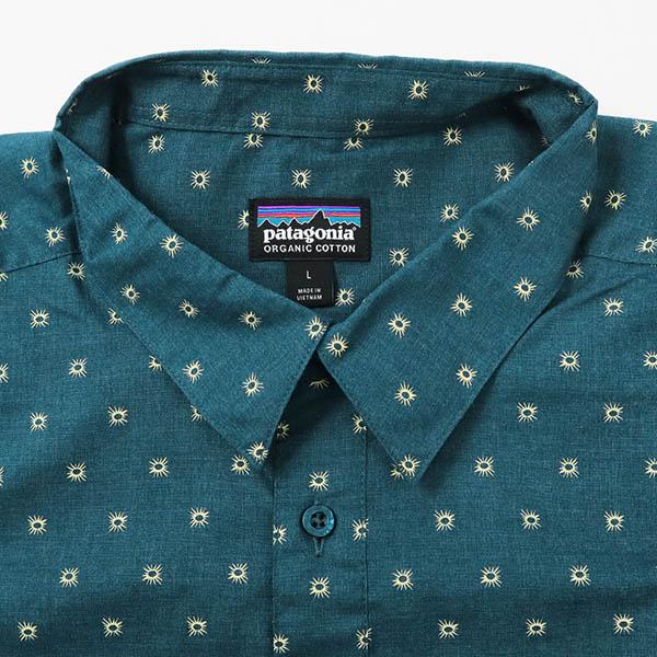 patagonia パタゴニア 半袖 シャツ Patagonia M's Go To Shirt S/M/L/XLサイズ ブルーグリーン ...